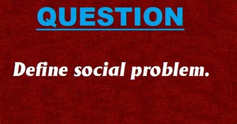 Define Social Problem Mmr Cse