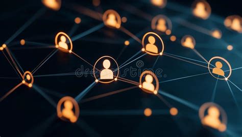 Digital Representation Of Social Network Featuring Interconnected Nodes Symbolizing Users