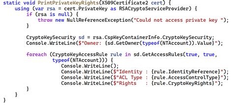Programmatically Determining Access Rights On Certificate Private Keys Pki Solutions