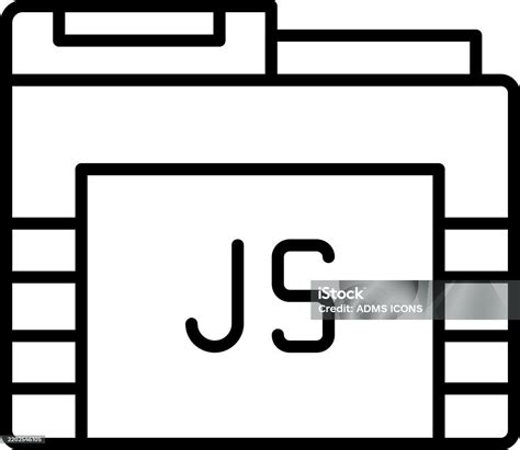 Js Folder Icon Stock Illustration Download Image Now Horizontal Illustration Javascript
