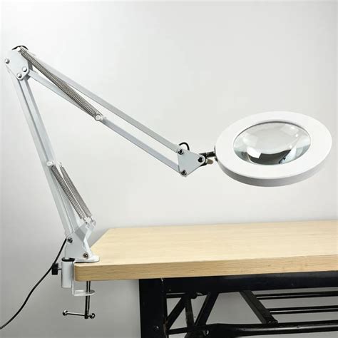 Лампа лупа 8d мощная 24w 120 Led светодиодов бестеневая настольная с креплением