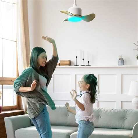 Ventilador De Techo Con Luz Motor Dc Lily Blanco 56 Cm Con Altavoz Bluetooth Leroy Merlin