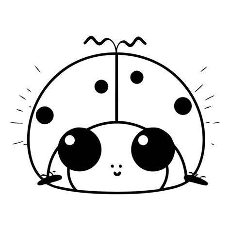 Милая карикатурная ледибуг в плоском стиле Премиум Ai сгенерированный вектор