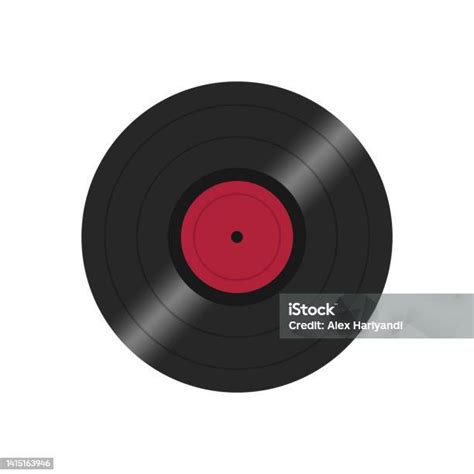 음악 플레이어와 흰색 배경을위한 블랙 Dj 비닐 레코드 플레이트 벡터 일러스트 레이 션 Dj에 대한 스톡 벡터 아트 및 기타 이미지 Dj 녹음 장비 놀기 Istock