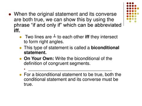 Definitions And Biconditional Statements Ppt Download