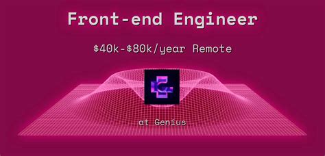 Web3 Front End Engineer 40k 80k Remote At Genius