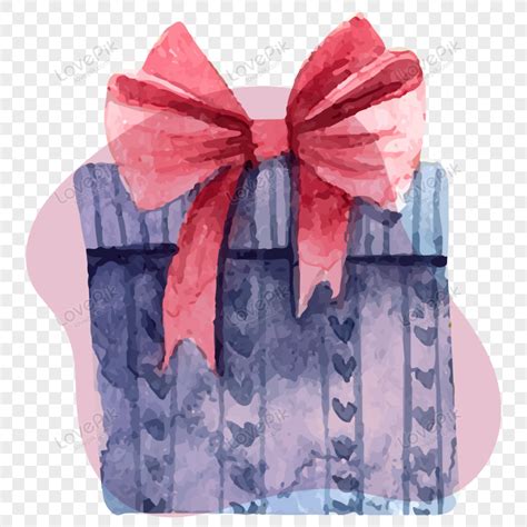귀여운 수채화 선물 상자 Png 일러스트 무료 다운로드 Lovepik