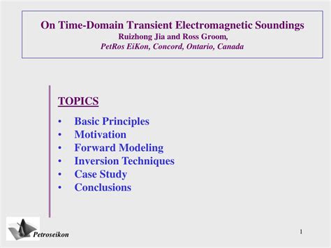 Pdf On Time Domain Transient Electromagnetic Soundings