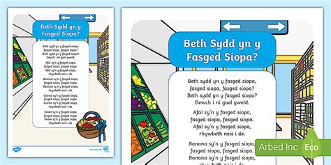 Hwiangerddi Beth Sydd Yn Y Fasged Siopa Teacher Made