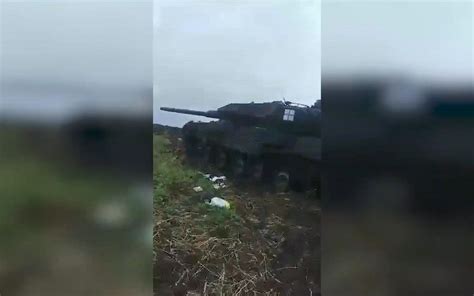 惨烈实拍俄军地面部队亲密接触战利品德国豹2A6坦克 欧肯视线 欧肯视线 哔哩哔哩视频