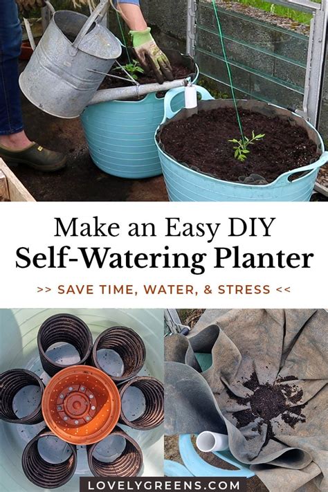 Diy Self Watering Planter Step By Step Instructions • Lovely Greens
