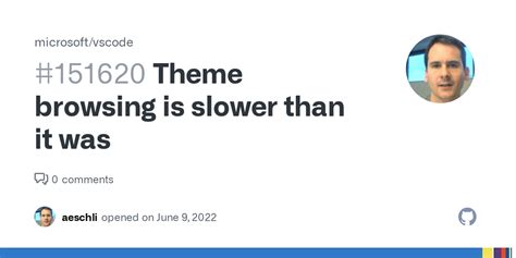 Theme Browsing Is Slower Than It Was · Issue 151620 · Microsoftvscode