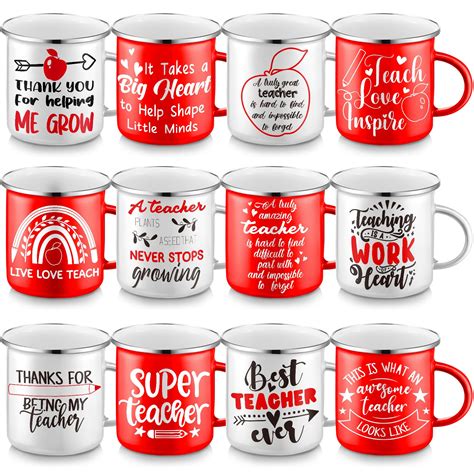 Teacher Coffee Mug Lallisa 12 Pack Teacher Appreciation Mugs 12oz