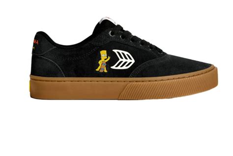 Cariuma X Bart Simpsons Naioca Black Suede Shoes Clines