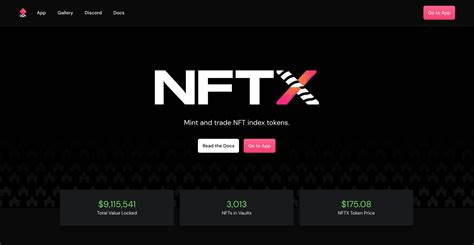 Nftx New Homepage Nftx Protocol