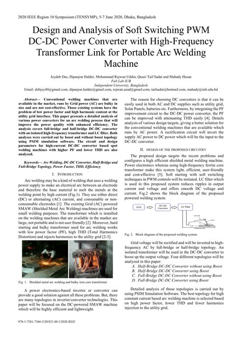 Pdf Design And Analysis Of Soft Switching Pwm Dc Dc Power Converter With High Frequency