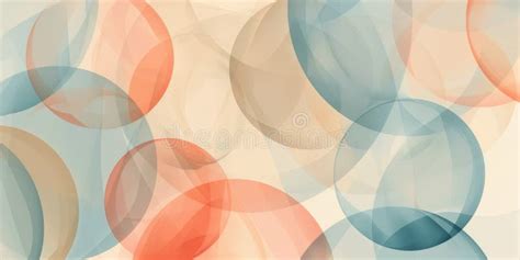 Abstract Artwork With Overlapping Pastel Colored Circles Modern Artwork Aig49 Stock