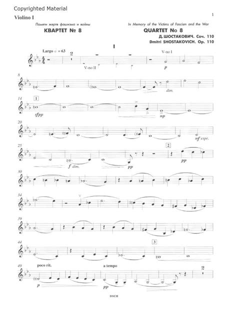 Shostakovich Quartet No 8 C Major Classical Music