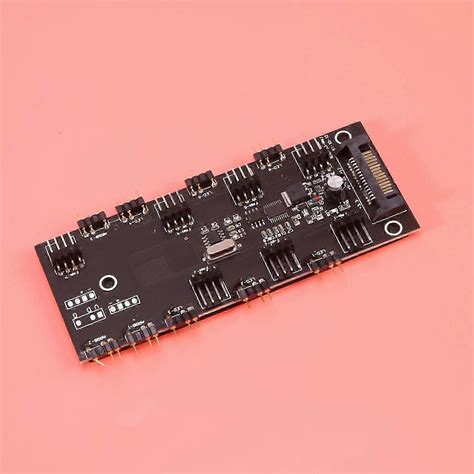 Argb 5v Lighting Fan Hub Pwm One Piece Controller Sata Power Supply For