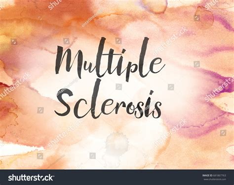 Words Multiple Sclerosis Concept Theme Written Stock Illustration 681867763
