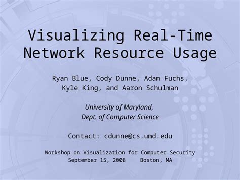 ppt visualizing real time network resource usage ryan blue cody