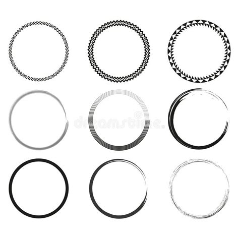 Variety Of Circle Designs Geometric And Organic Styles Elegant Round