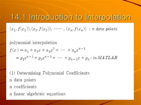 Ppt Chapter 14 Curve Fitting Polynomial Interpolation Powerpoint