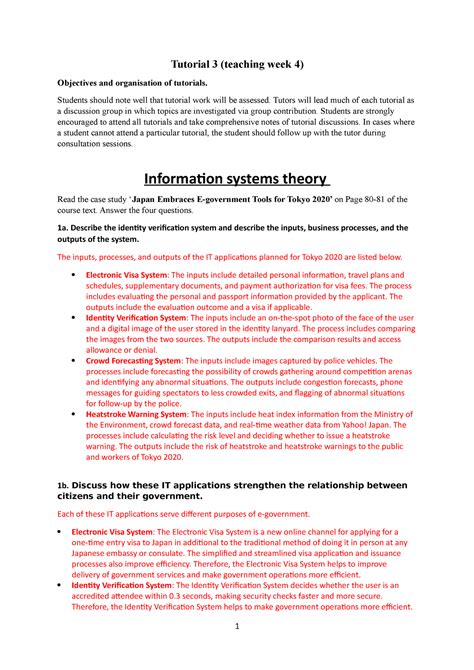 tutorial 3 pre tutorial tasks and answers tutorial 3 teaching week 4 objectives and