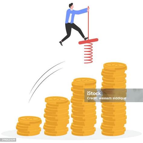 급속한 비즈니스 또는 전문적 성장 및 개발 효율성 지름길 또는 직업 기술 이점 개념에 대한 스톡 벡터 아트 및 기타 이미지