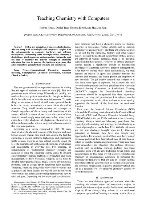 Pdf Teaching Chemistry With Computers