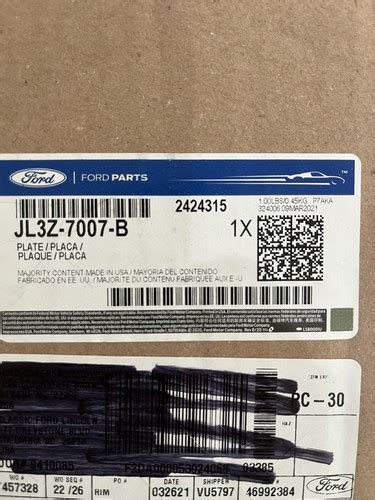 Genuine Ford Plate Cylinder Block Rear Jl3z 7007 B For Sale Online Ebay