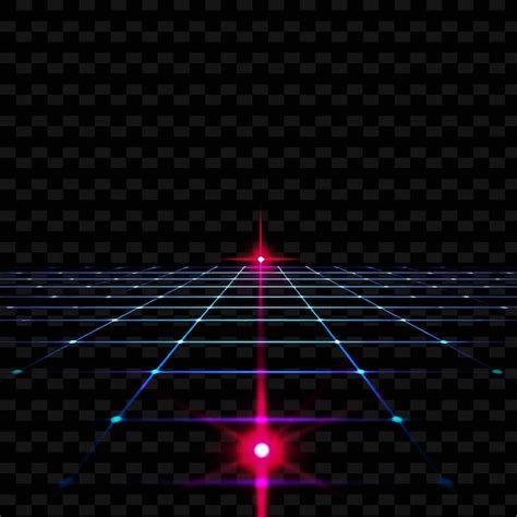 Laser Grid Projects Sharply Combining Bright Red And Deep Blue T Y2k Neon Inspired Light