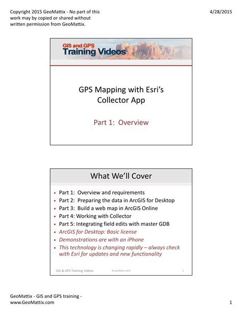 Pdf Gps Mapping With Esris Collector App Geomattix