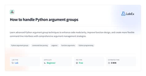 How To Handle Python Argument Groups Labex