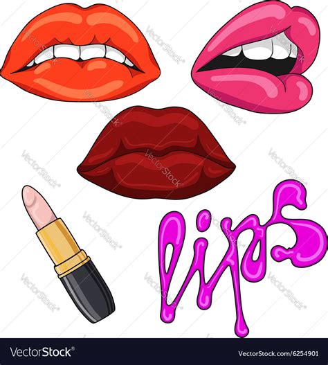 Sexy Red Lips Royalty Free Vector Image Vectorstock