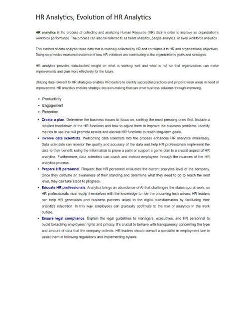Hr Analysis Unit 1 Pdf Analytics Performance Indicator