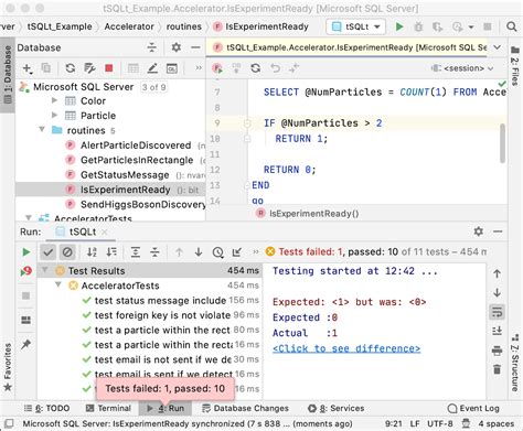 Utplsql テストを実行する Datagrip ドキュメント