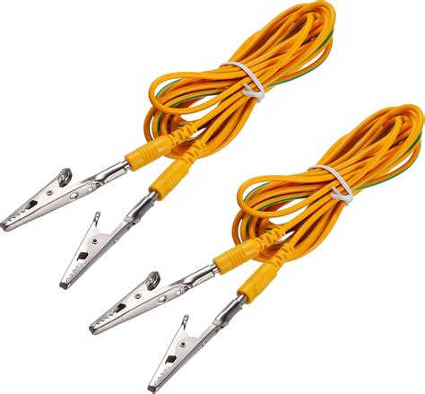 Jp Uxcell Esd接地ケーブルコード ワニ口クリップ付き 30 M長さ 静電気防止アース線ケーブルクリップ