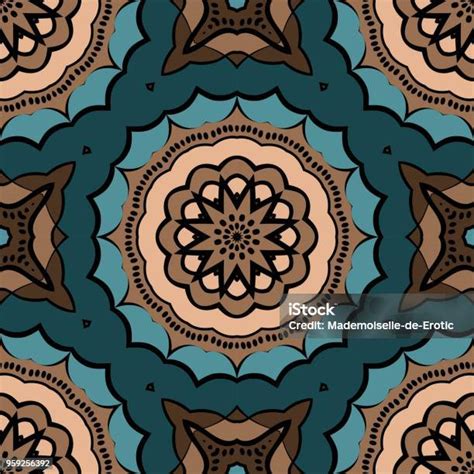 꽃 장식의 완벽 한 텍스처입니다 벡터 일러스트입니다 인테리어 디자인 인쇄 웹 및 섬유에 대 한 0명에 대한 스톡 벡터 아트 및 기타 이미지 Istock