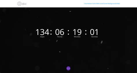 How To Create A Countdown Timer With A Full Screen Background Video Countdown Timer Timer
