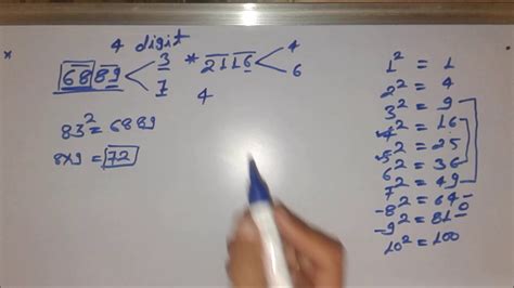 Square Root Of 4 Digit Numbers Youtube