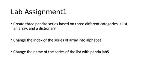 Solved Lab Assignment1 Create Three Pandas Series Based On