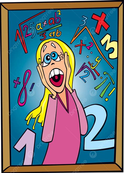 Girl And Exam Fear Girl Arithmetic Vector Vector Girl Arithmetic Vector Png And Vector With