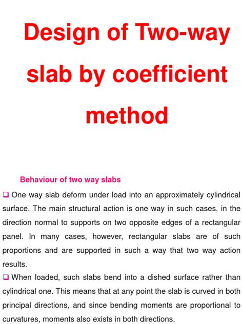 Two Way Slab By Coefficients Download Free Pdf Beam Structure Bending
