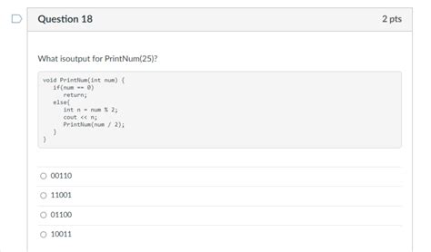 Solved What Isoutput For Printnum2s Void Printnumint Num