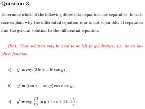 Solved Question Determine Which Of The Following Chegg