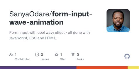 GitHub SanyaOdare Form Input Wave Animation Form Input With Cool Wavy Effect All Done With