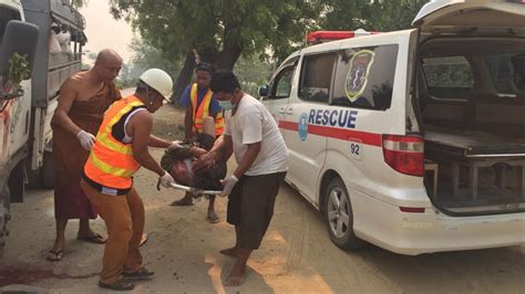 ရွှေဘို ကားကြီးဝင်းအနီး ပေါက်ကွဲမှုကြောင့် ၂ ဦးသေ၊ ၂၀ ခန့် ထိခိုက်ဒဏ်ရာရ