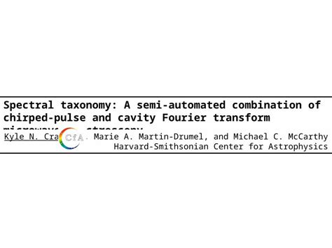 Pptx Spectral Taxonomy A Semi Automated Combination Of Chirped Pulse And Cavity Fourier