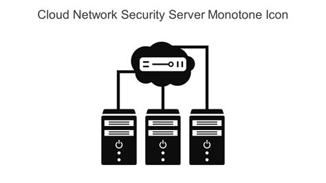 Cloud Network Security Server Monotone Icon In Powerpoint Pptx Png And